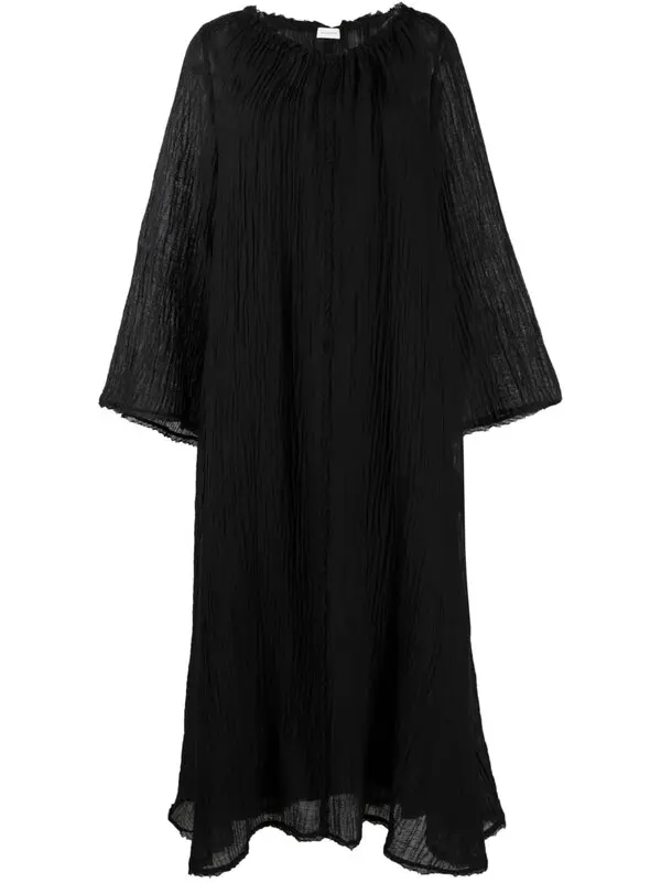 BY MALENE BIRGER Cotton-ramie Blend Maxi Dress - Black