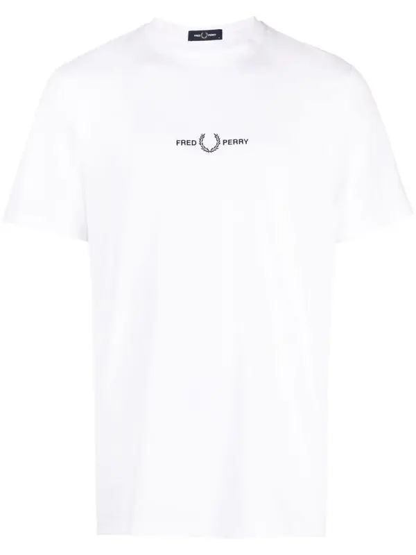 Fred Perry Logo-print Crew-neck T-shirt - White