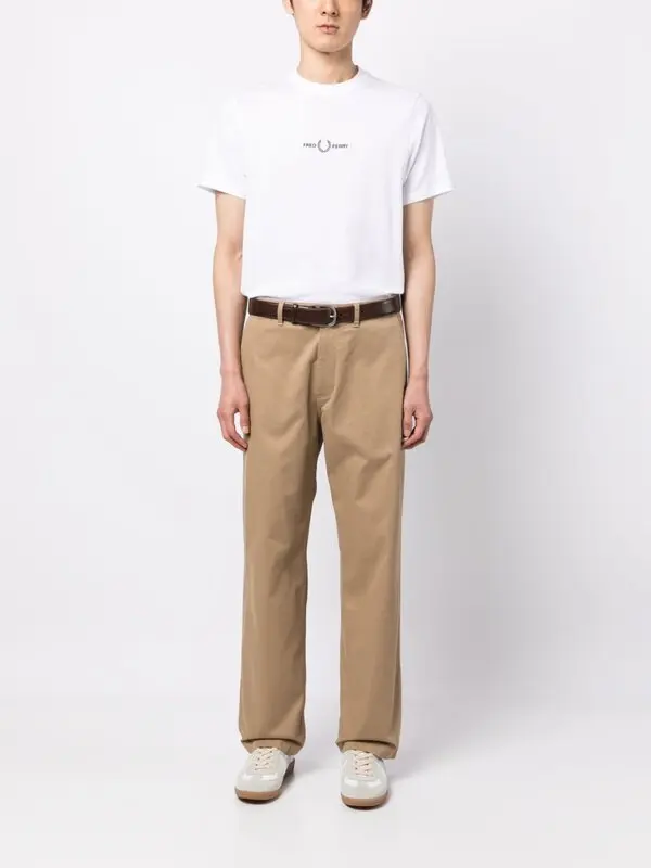 Fred Perry Logo-print Crew-neck T-shirt - White