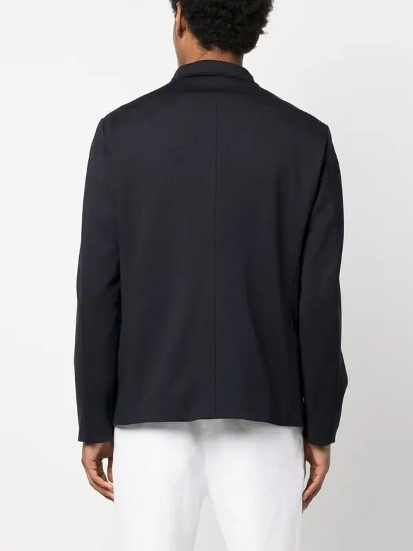 MOORER Camp-collar Single-breasted Coat