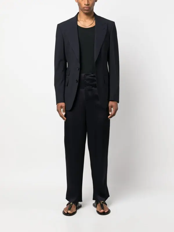 Saint Laurent Silk Tailored Trousers