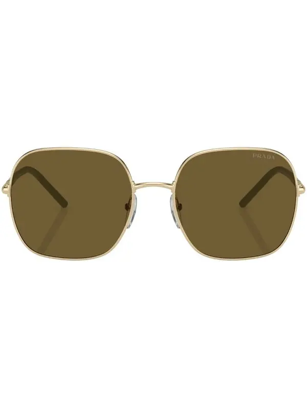 Prada Round-frame Sunglasses - Gold