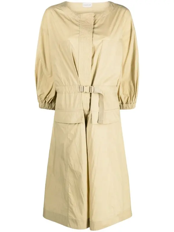 Moncler Belted Waist Midi Dress