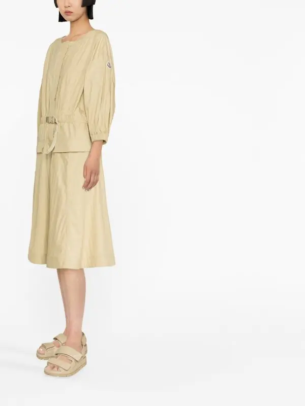 Moncler Belted Waist Midi Dress