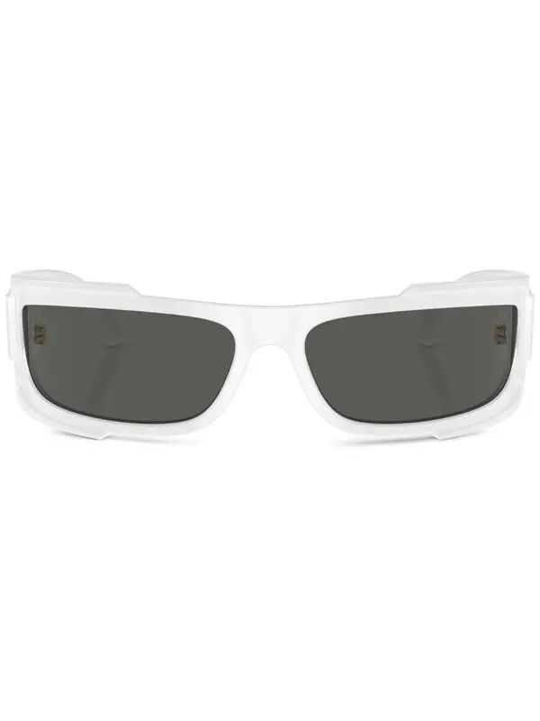 Versace Medusa-motif Square-frame Sunglasses - White