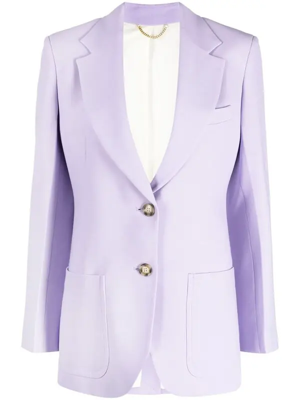 Victoria Beckham Notched-lapels Single-breasted Blazer - Purple