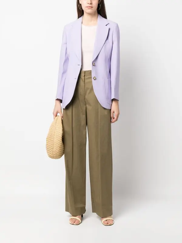 Victoria Beckham Notched-lapels Single-breasted Blazer - Purple
