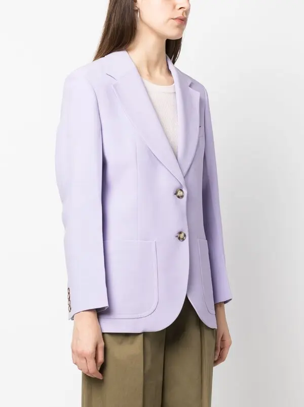 Victoria Beckham Notched-lapels Single-breasted Blazer - Purple