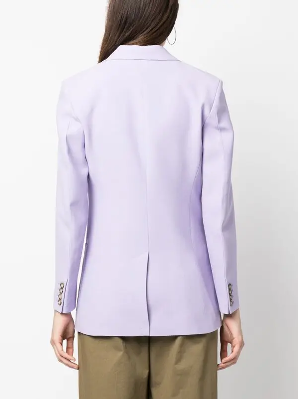 Victoria Beckham Notched-lapels Single-breasted Blazer - Purple