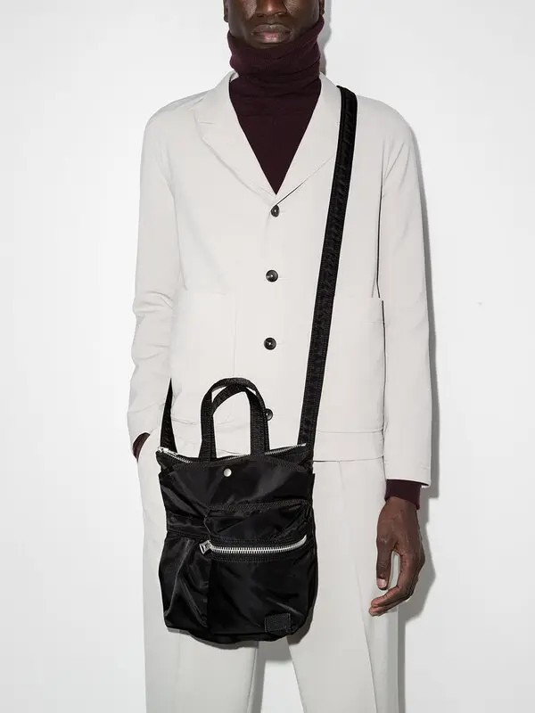 Sacai X Porter-Yoshida & Co. Multi-Pocket Bag - Black | Editorialist