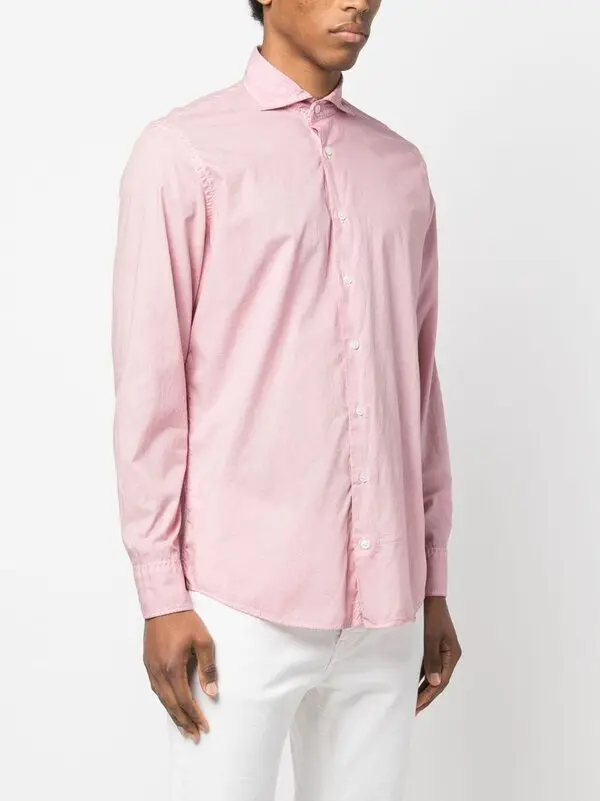 LARDINI Long-sleeve Cotton Shirt - Pink