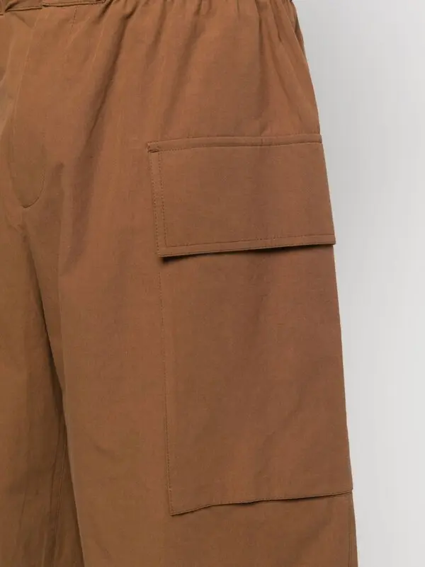 JIL SANDER Cargo Cotton Shorts - Brown