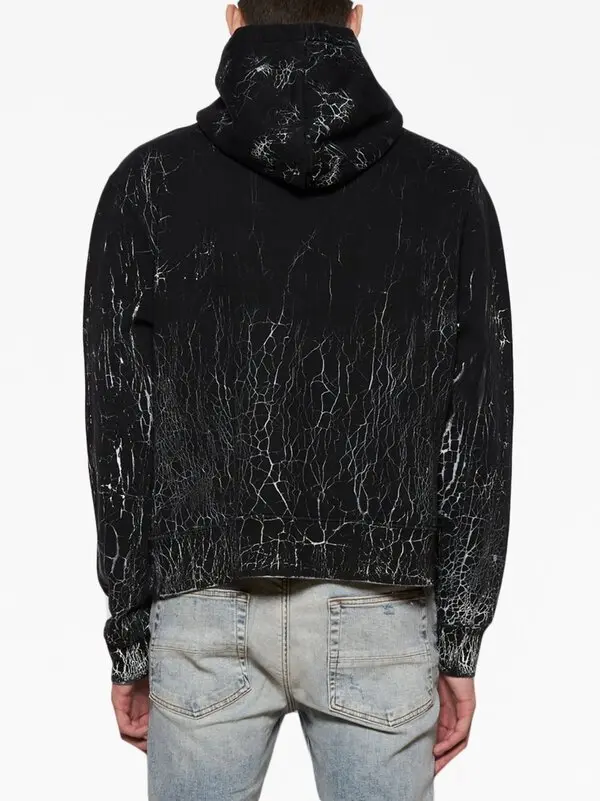 Amiri Cracked Logo Print Hoodie