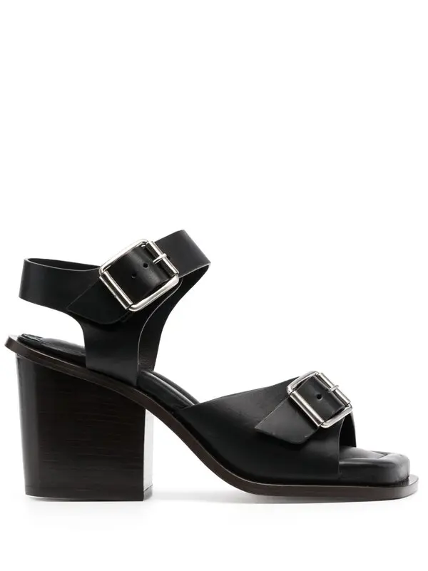 LEMAIRE Leather Sandals - Black