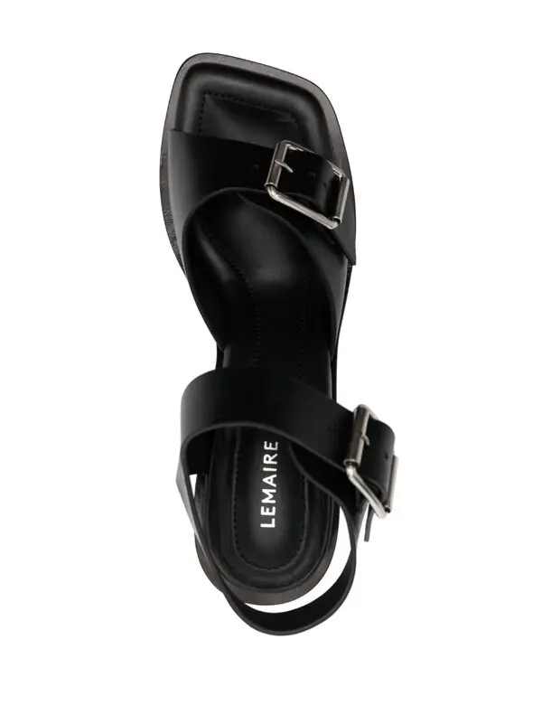 LEMAIRE Leather Sandals - Black