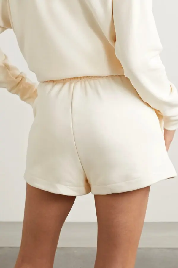 Nike Sportswear Essentials Embroidered Cotton-jersey Shorts