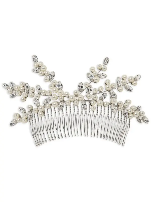 JENNIFER BEHR Lorena Pearls Hair Comb - White