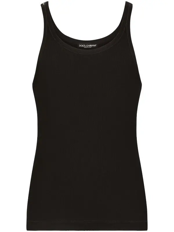 Dolce & Gabbana Fine-rib Tank Top - Black