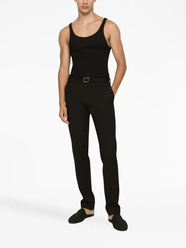 Dolce & Gabbana Fine-rib Tank Top - Black