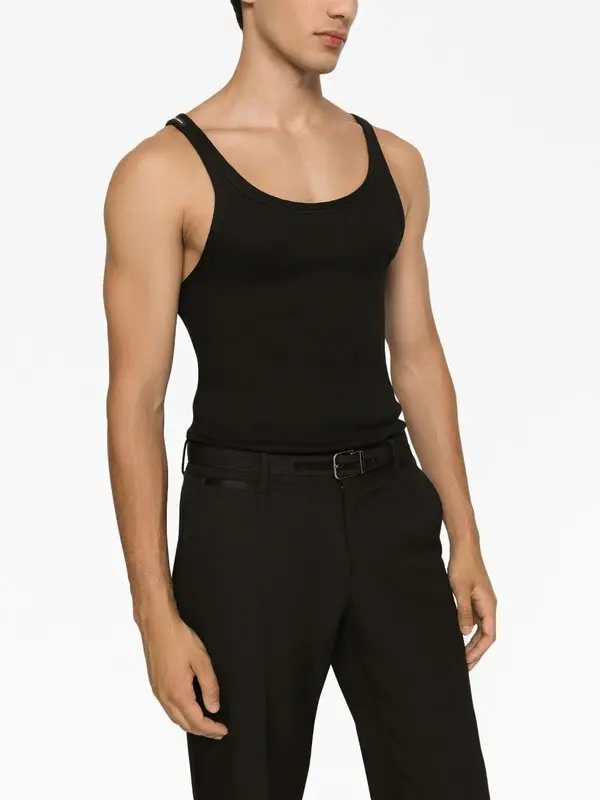 Dolce & Gabbana Fine-rib Tank Top - Black