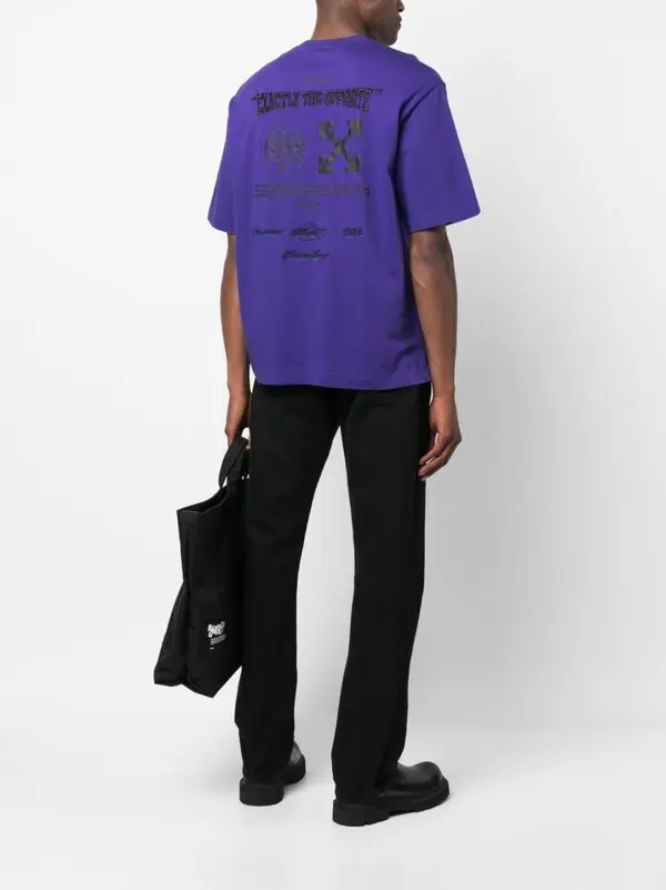 Off-White Embroidered-logo Cotton T-shirt