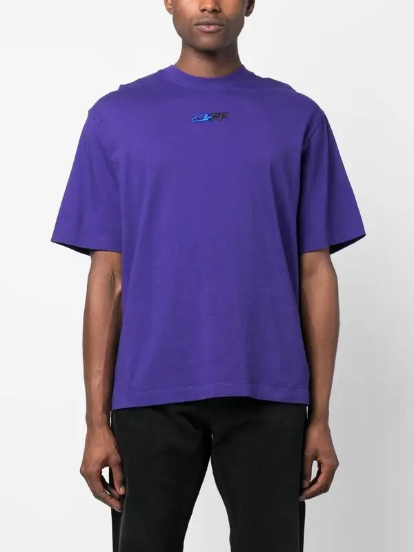 Off-White Embroidered-logo Cotton T-shirt