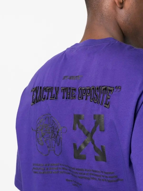 Off-White Embroidered-logo Cotton T-shirt
