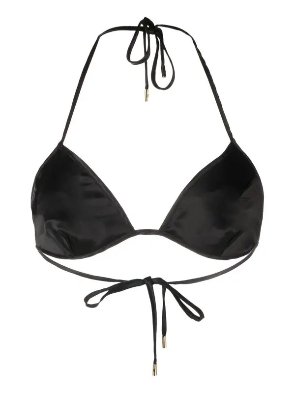 TOM FORD Crocodile-effect Leather Bralette Top