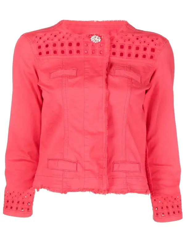 Liu Jo Frilled-neckline Cropped Jacket