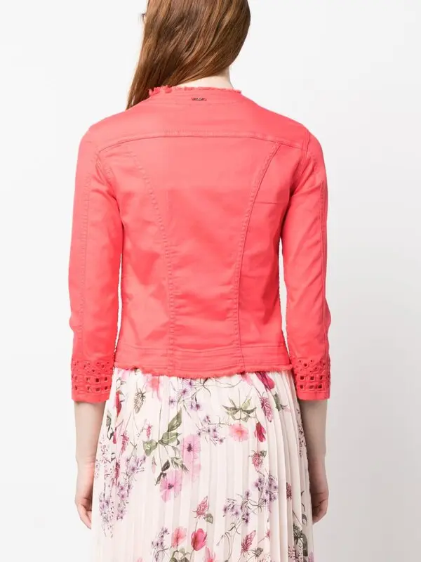 Liu Jo Frilled-neckline Cropped Jacket