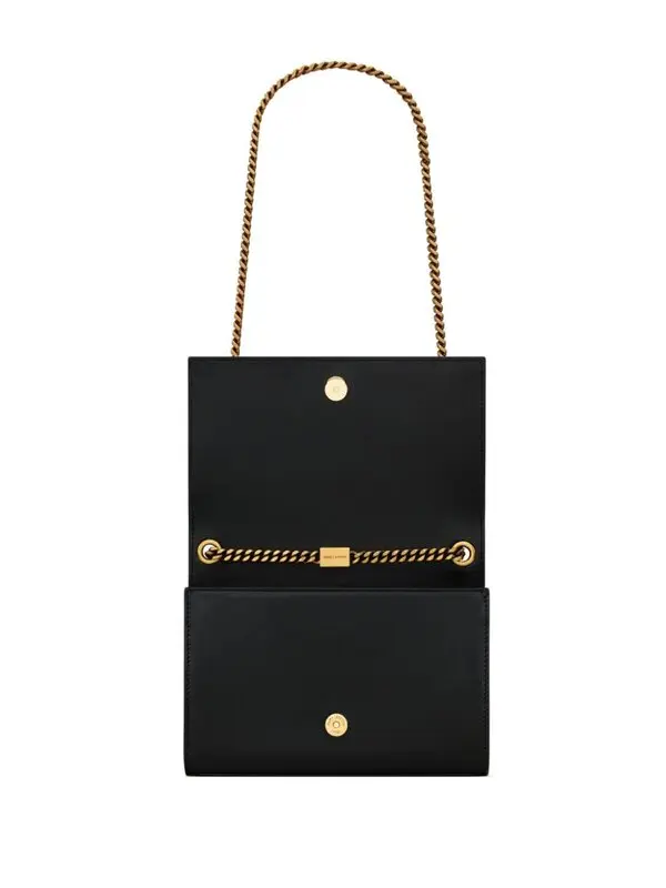 Saint Laurent Small Kate Leather Bag - Black