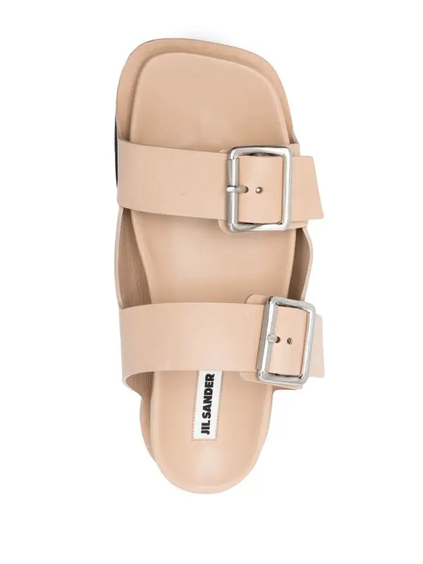 JIL SANDER Double Buckle-fastening Sandals - Neutrals