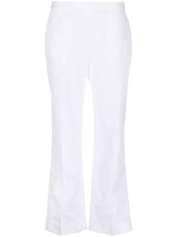 Aspesi Bootcut Cropped Trousers - White