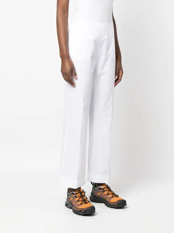 Aspesi Bootcut Cropped Trousers - White