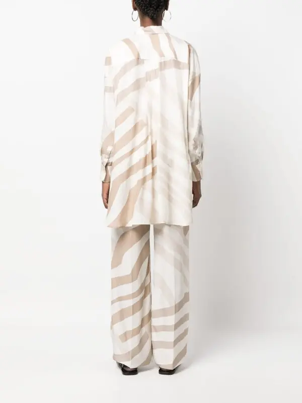 Kiton Abstract-print Long-sleeve Shirt