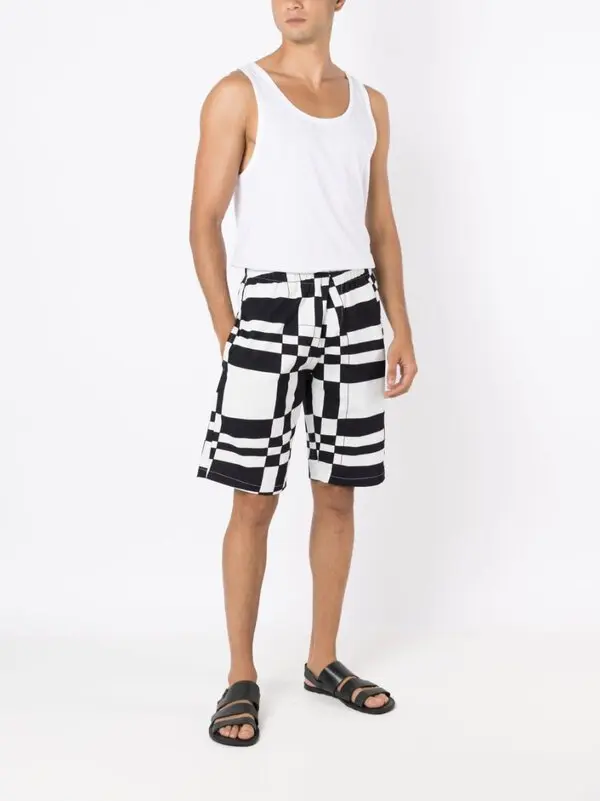 AMIR SLAMA Graphic-print Knee-length Shorts