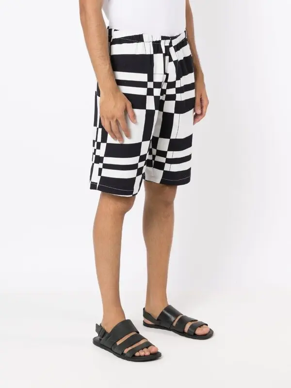 AMIR SLAMA Graphic-print Knee-length Shorts