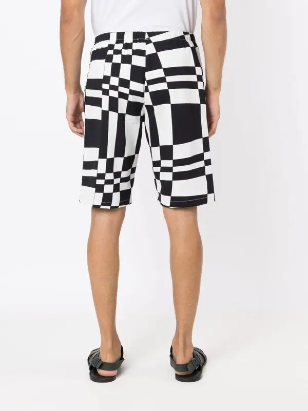 AMIR SLAMA Graphic-print Knee-length Shorts