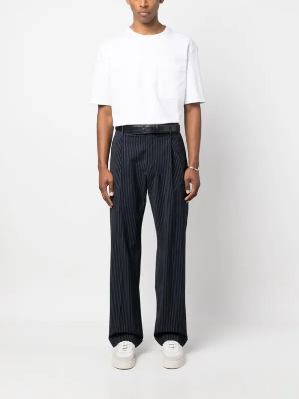 PT TORINO Pinstripe Straight-leg Trousers