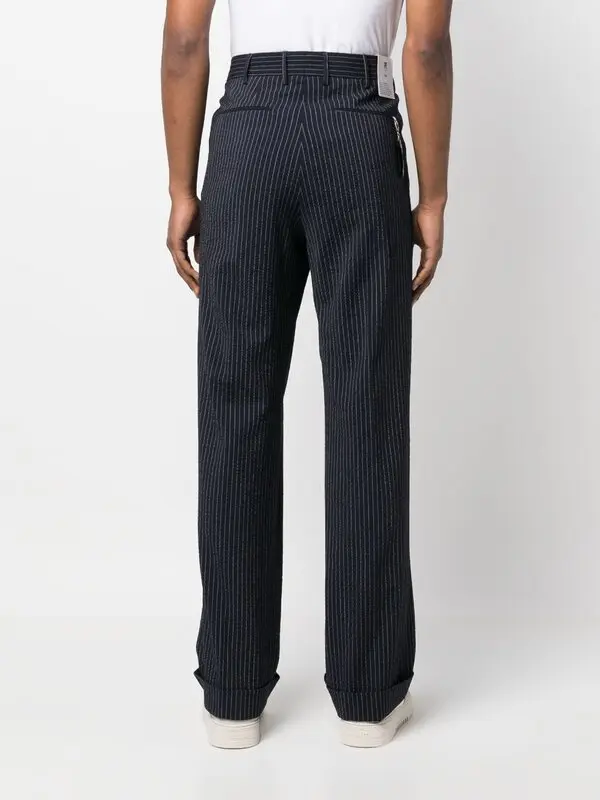 PT TORINO Pinstripe Straight-leg Trousers
