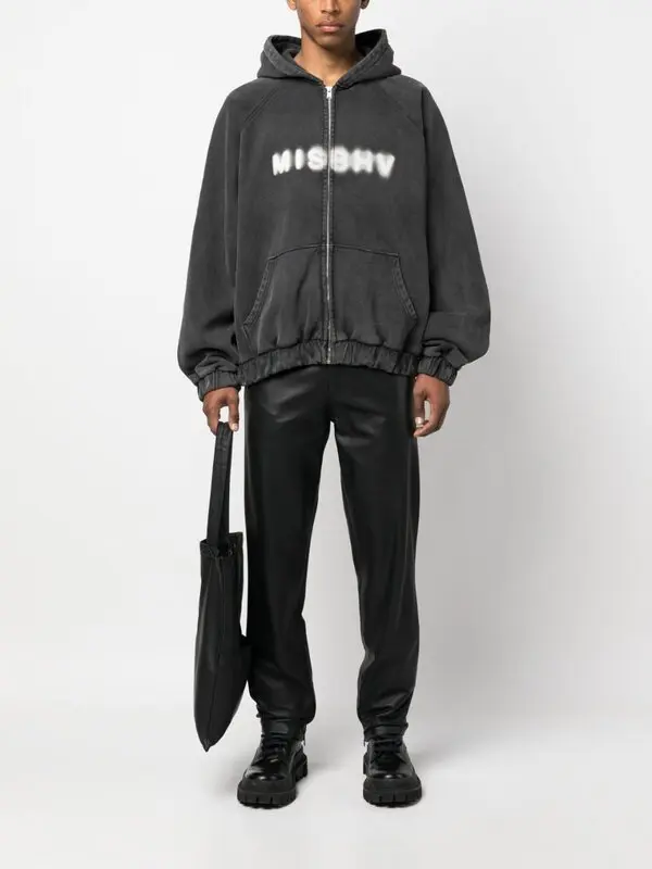 MISBHV Logo-print Zip-up Hoodie