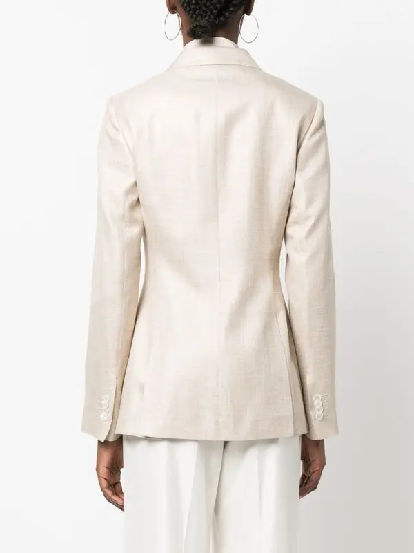 Kiton Double-breasted Silk Blazer
