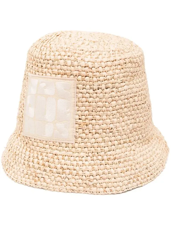 Jacquemus Le Bob Ficiu Bucket Hat - Neutrals