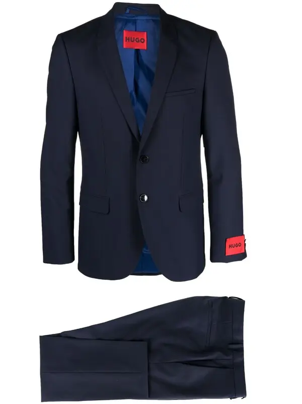 Hugo Single-breasted Suit Set - Blue