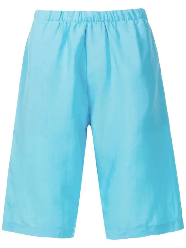 AMIR SLAMA Elasticated-waistband Linen Shorts