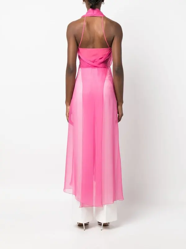Alberta Ferretti Knotted Halterneck Top