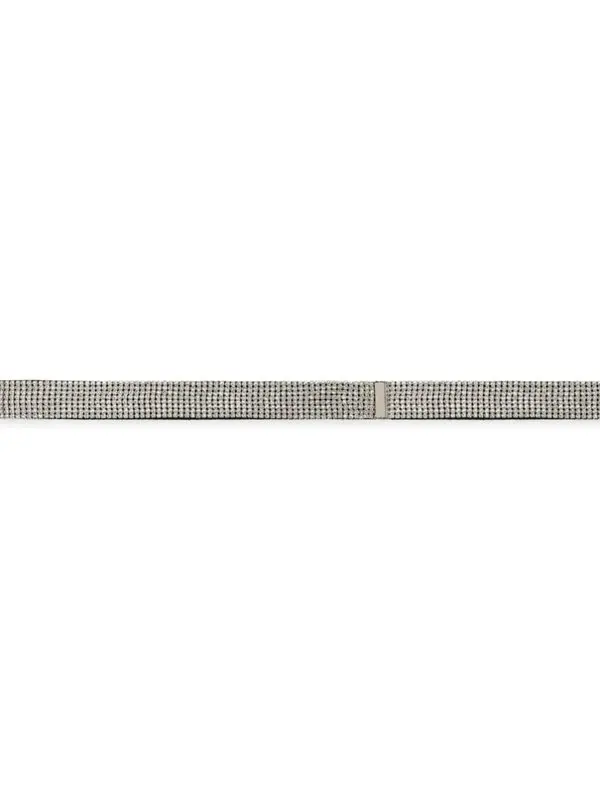 Dolce & Gabbana Crystal-embellished Belt - Silver