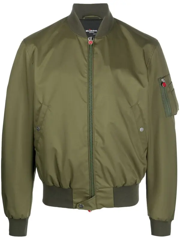 Kiton Zip-up Bomber Jacket - Green