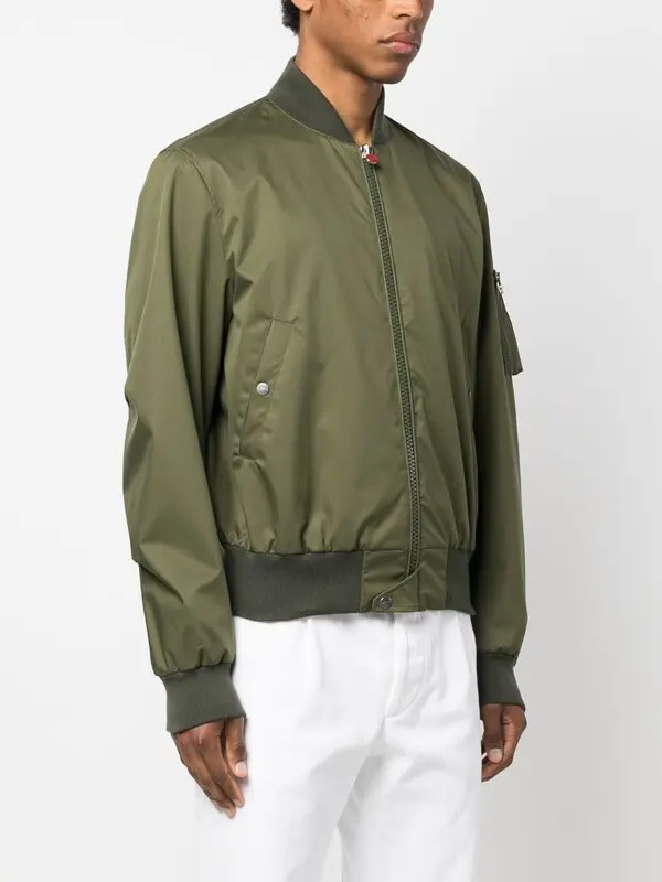 Kiton Zip-up Bomber Jacket - Green