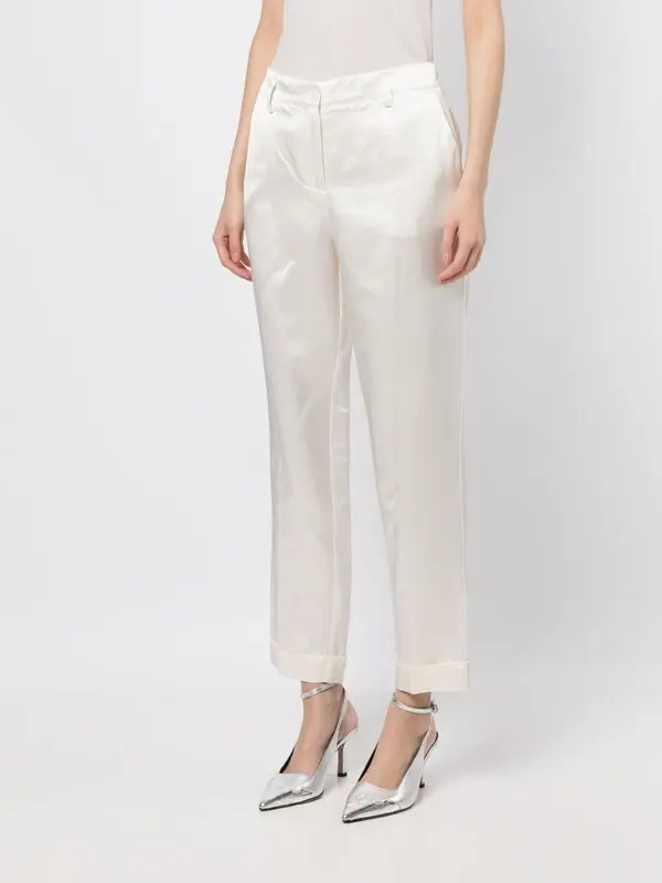 P.a.r.o.s.h Satin Finish Mid-rise Trousers